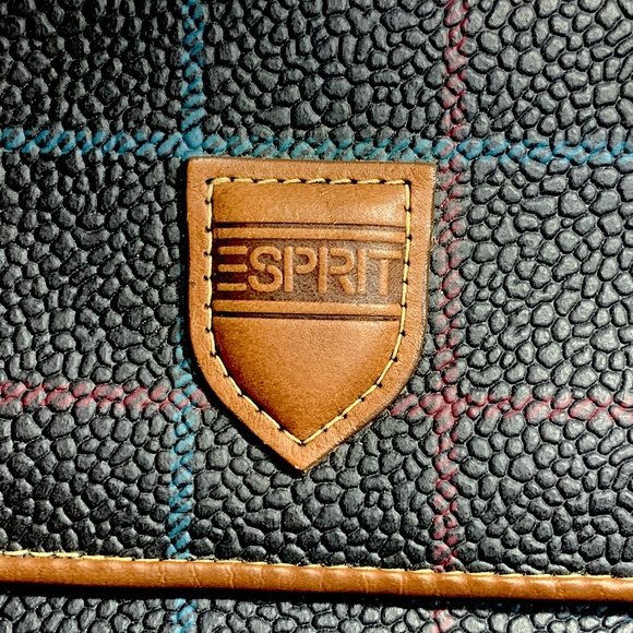 Esprit | Bags | Vintage Esprit 99s Plaid Vinyl Crossbody Organizer ...